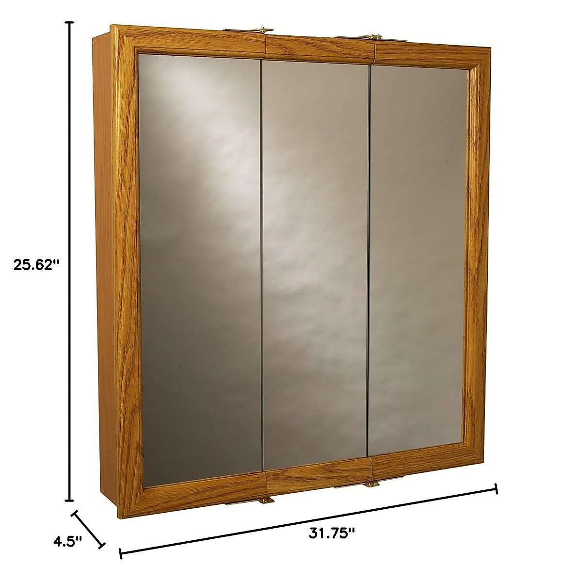 Zenith Products K30 Wood Tri-View Medicine Cabinet