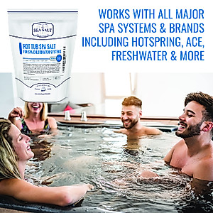 Hot Tub Spa Salt - Pool Salt for Salt Systems and Chlorine Generators Including Ace Freshwater, Hotspring, Jacuzzi, Caldera, Chloromatic - 5 Lbs/500 Gallons - Sea Salt Superstore