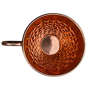 100% Pure Copper Old Moscow Mug, Copper Cup 12 Oz + 1 free Copper Straw