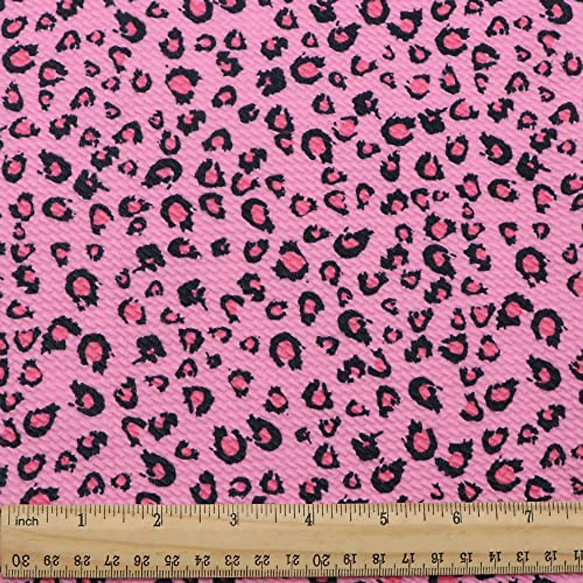 David Angie Leopard Print Bullet Textured Liverpool Fabric 4 Way Stretch Spandex Knit Fabric by The Yard for Hair Bows Headbands Making… (Pink)