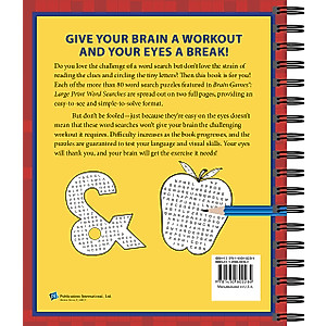 Brain Games - Word Searches - Large Print (Red)