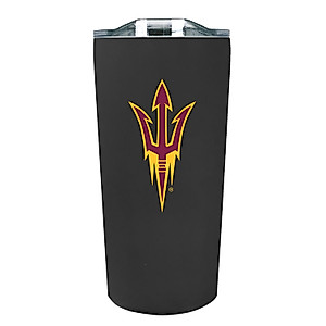 Decorvo Arizona State Sun Devils Tumbler - Black Double Walled Insulated Travel Thermos with Slide Lid - 18 oz