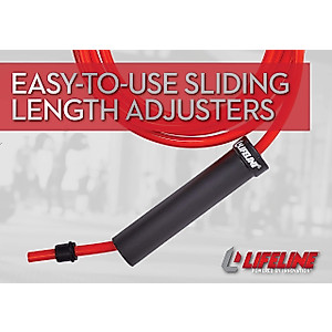 Lifeline Fitness Weighted Speed Rope - Jump Rope for Home Gym - Tone Muscles and Burn Fat with Adjustable Lengths - Two Weight Levels Available 0.75 lbs.
