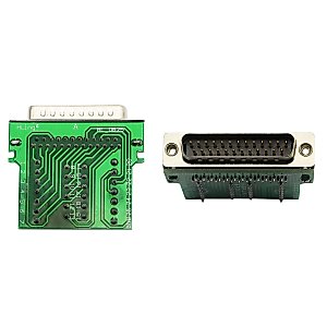 CERRXIAN DB25 Breakout Board, DB25 Male D-SUB Connector to DB25 Screw Solderless Wiring Terminal Module Breakout PCB Board Kits with Plastic Case (M Black)