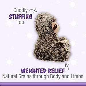 Warm Pals - Slowpoke Sloth - 1.5lbs - Cozy Microwavable Lavender Scented Plush Toys - Weighted Stuffed Animal - Heatable Coolable Bedtime Comfort Plushie