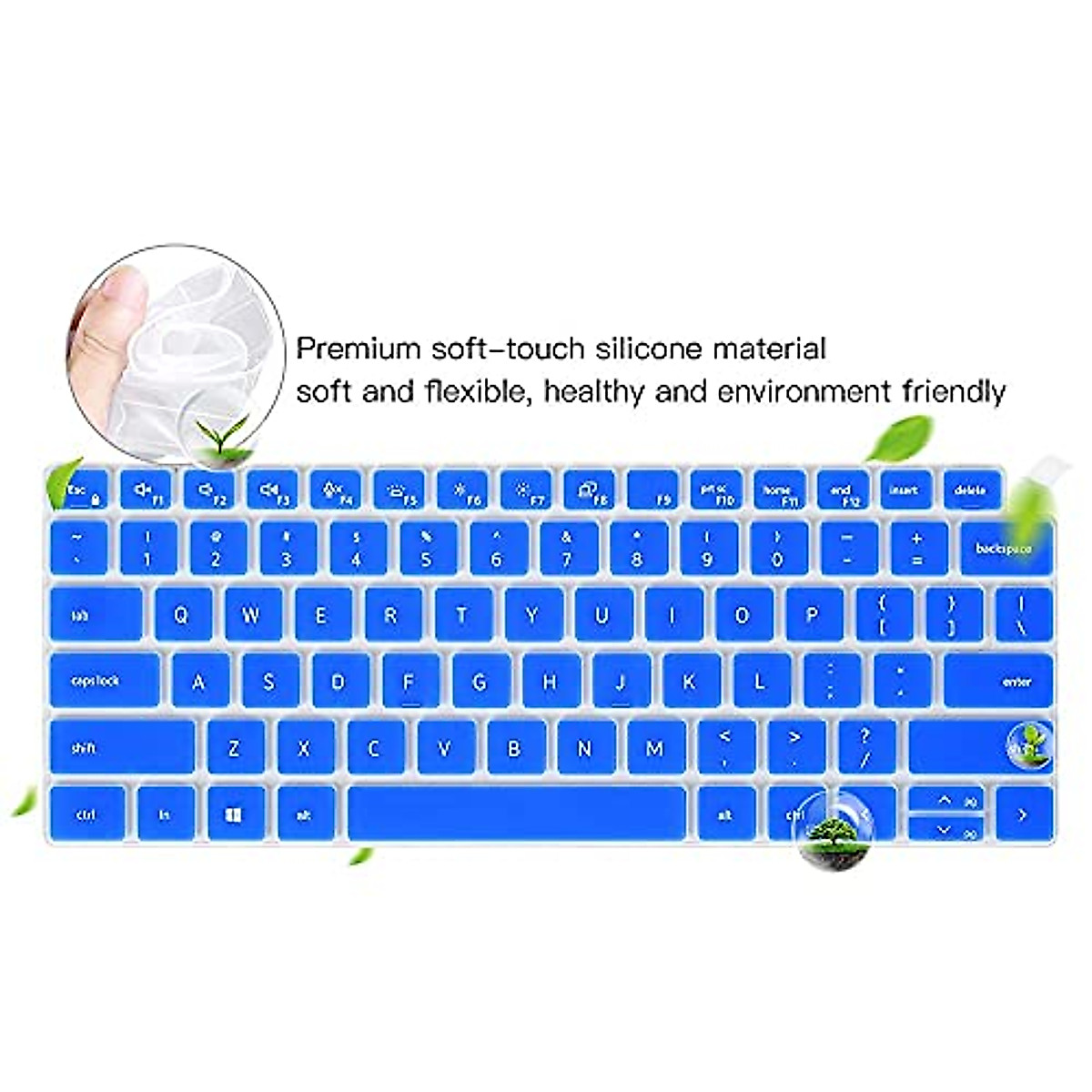 Keyboard Cover Skin for Dell Latitude 14" 7430 7420 7410, Dell Latitude 5430 5431 5420 14", Dell Latitude 7520 15.6", Dell Latitude 14" 9000 9510 9520 9420 9430 Keyboard Cover Protector, Blue