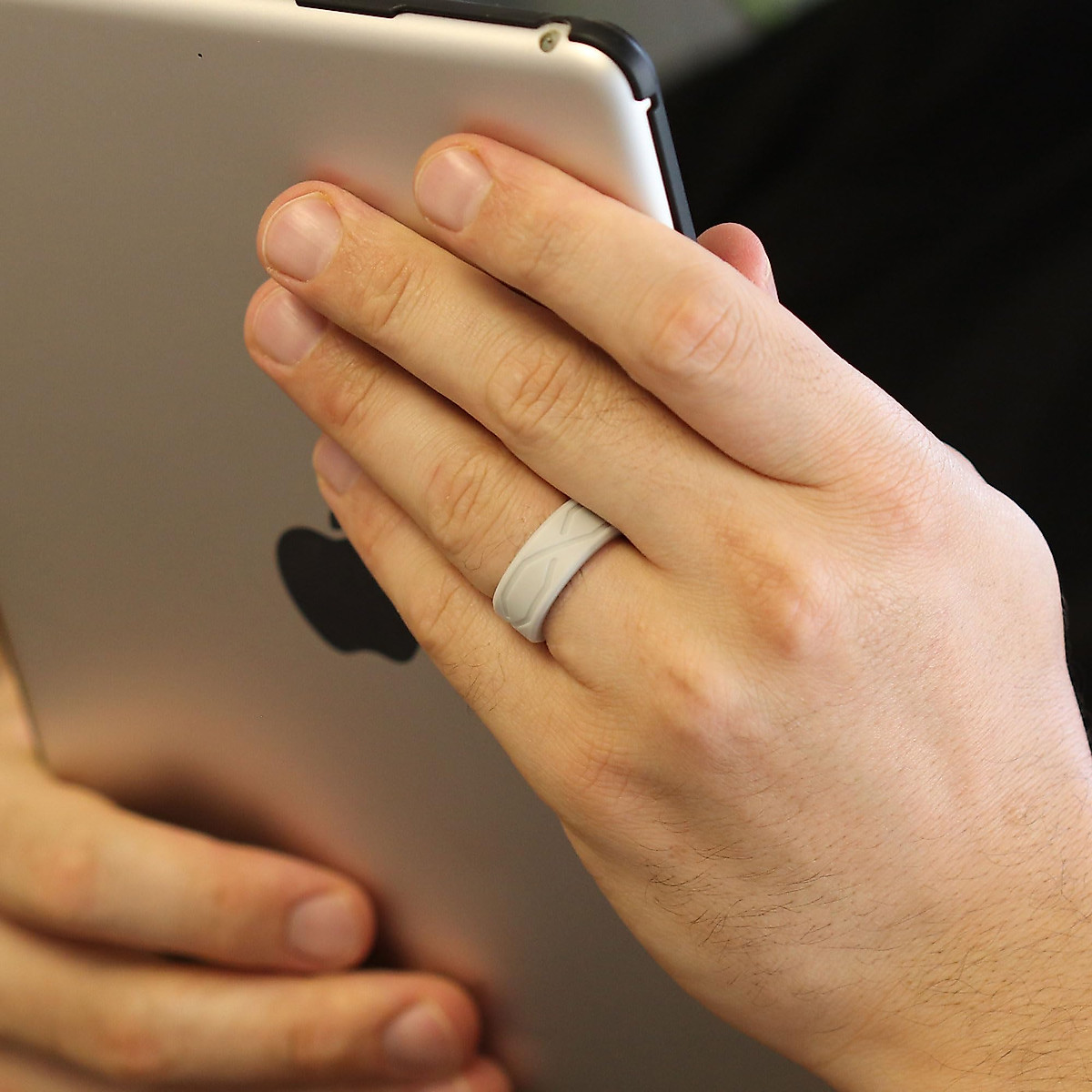 Rinfit Silicone Rings for Men - Silicone Wedding Bands Sets for Him - 4Love Collection Rubber Wedding Rings - Patented Design - SetP, Size 11