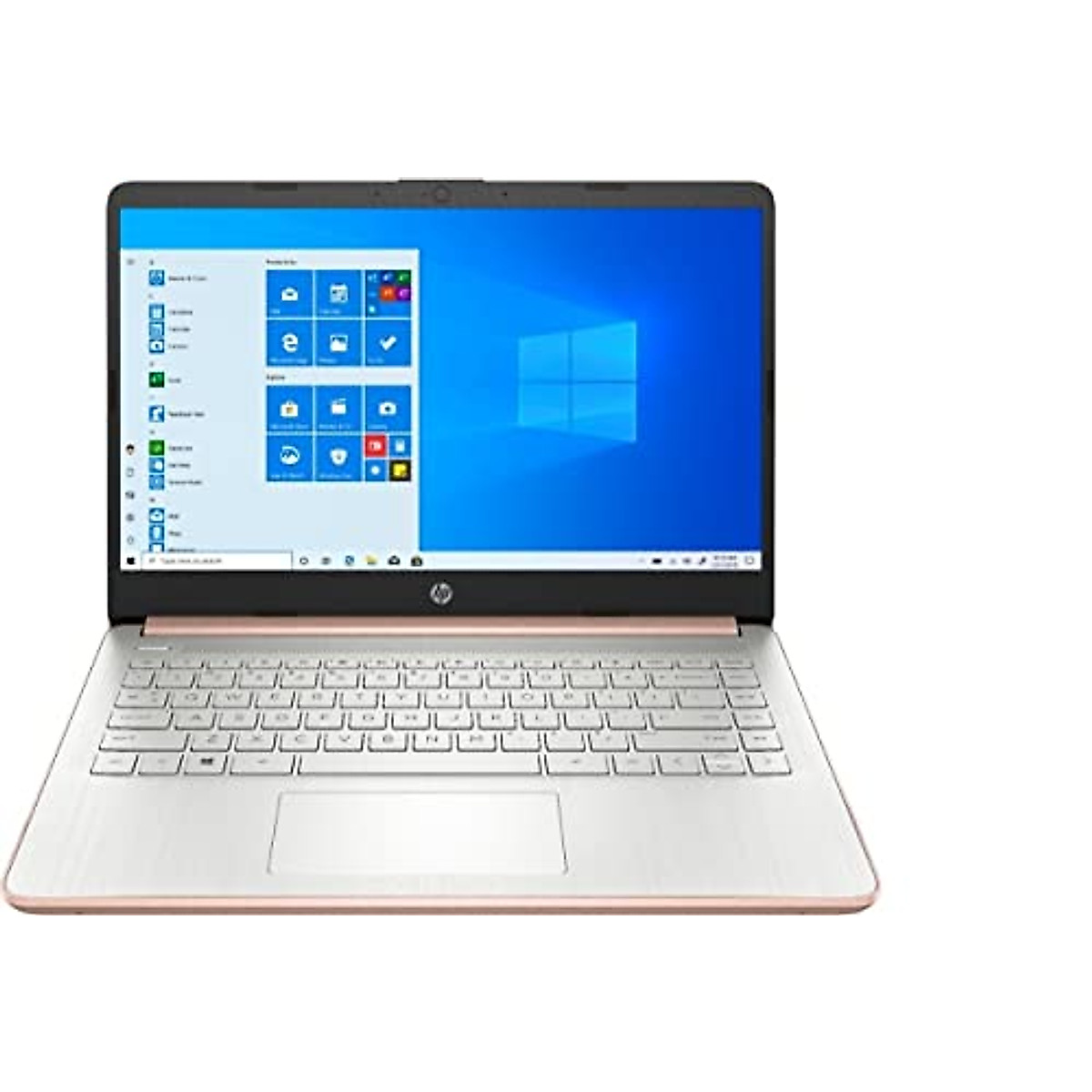 2022 HP Stream 14in HD Display, Intel Celeron N4020 Dual-Core Processor, 4GB DDR4 Memory, 128GB storage (64GB eMMC+ 64GB card), WiFi, Webcam, Bluetooth,HDMI,1-Year Microsoft 365, Rose Gold|NoCo Bundle