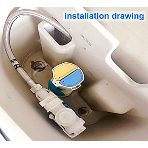 Teaayako Toilet Flush Valves 2-Inch Dual Flush Valve Replacement kit for 2-Piece toilet tank Compatible with TOTO THU435 THU224 flush valve