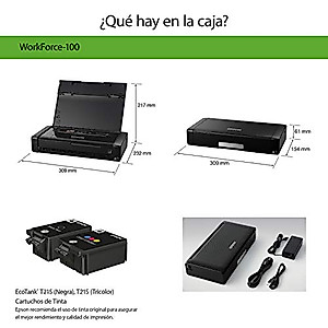 Epson Workforce WF-100 Wireless Color Mobile Printer, Amazon Dash Replenishment Ready