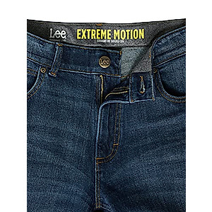 Lee Men's Extreme Motion Bi-Stretch Straight Fit Tapered Leg Jean, Bucket, 36W x 29L