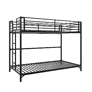 DHP Daven Easy Assembly Kids Bunk Bed, Twin Over Twin, Black