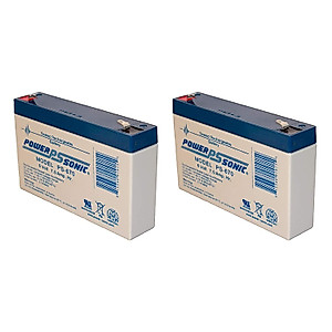 Power Sonic 6V 7Ah SLA Replacement Battery for BB HR9-6, HR96 UPS - 2 Pack