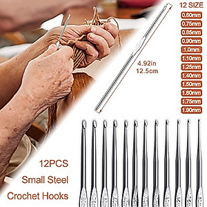 Coopay Crochet Kit Beginners Crochet Hook Set with Crochet Yarn, 58PCS Portable Crochet Set with Ergonomic Crochet Hooks, Small Crochet Hooks, Travel Crochet Hook Case Full Knitting Crochet Supplies