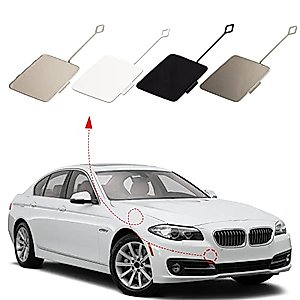 CZShiYue Front Bumper Tow Hook Cover Fit for BMW 5-Series F10 F11 528i 535d 535i 550i Sedan 2014 2015 2016 Towing Eye Cap 51117332682 (Sapphire Black, Right Passenger Side) Xinpinsai
