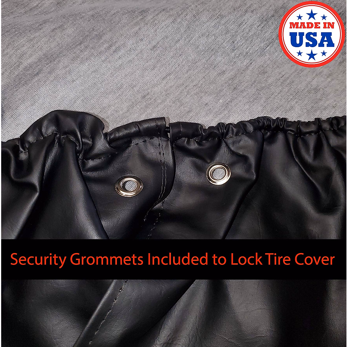 We The People American Flag Spare Tire Cover Black Size 35 Inch