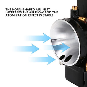 JFG RACING PWK 21mm Carburetor Motorcycle Racing Carb Universal For 50cc to 100cc Pit Dirt Bike Motocross Enduro On/Off Road ATV Quad Scooter Black