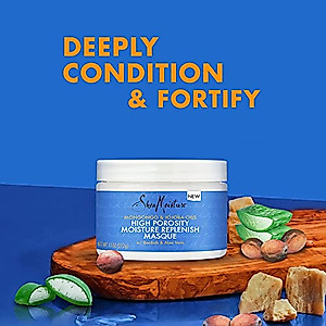 Shea Moisture Shampoo, High Porosity for Curly and Coily Hair (13 Oz) + Hair Masque (12 Oz), High Porosity Hair Products, Cleanse and Smooth, Shea Moisture Conditioner Masque, Coily Hair Products