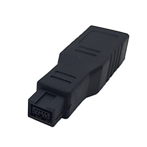 CERRXIAN FireWire IEEE 1394 Type A 400 6 Pin Female to 1394 Type B 800 9 Pin Male Data Transfer Adapter Converter