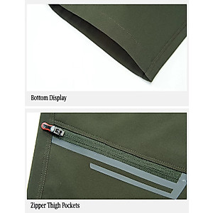 MAGCOMSEN Hiking Pants for Men Work Pants Waterproof Pants Quick Dry Pants Softshell Pants Summer Pants Lightweight Pants Camping Pants Green