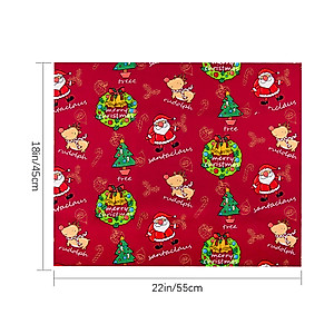 LUTER 18×22 inch/45×55cm 10pcs Christmas Theme Fabric Christmas Fat Quarter Pure Cotton Fabric Bundle for DIY Decorations, Christmas Series Supplies, Patchwork