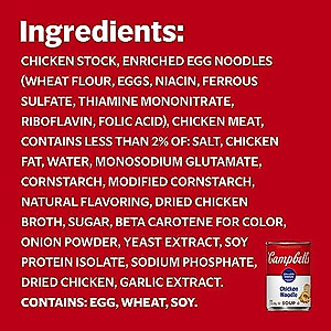 Campbell's Condensed 25% Less Sodium Chicken Noodle Soup, 10.75 Ounce Can (Pack of 12)