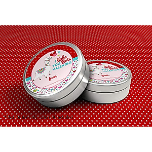 Like You Lots Llama-Themed Valentine Party Favor Sticker Labels, 40 2" Party Circle Stickers by AmandaCreation, Great for Classroom Valentines, Envelope Seals, Gifts & Treats