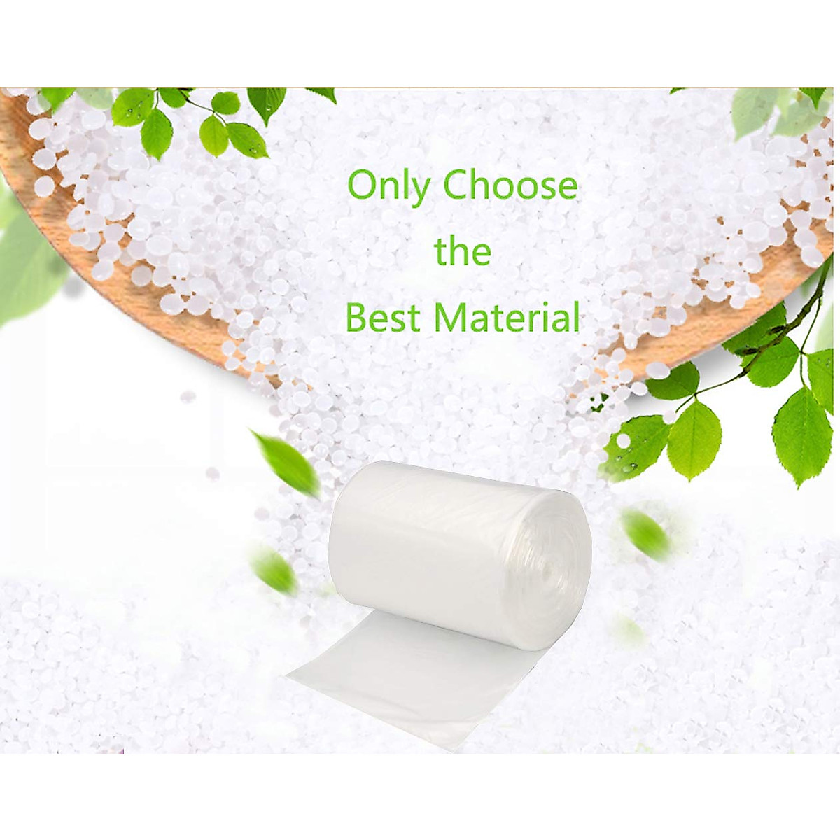 Gereen 8-12 Gallon Clear Trash bag Garbage Bag Trash Can Liner (8-12 Gallon (100 Bags))