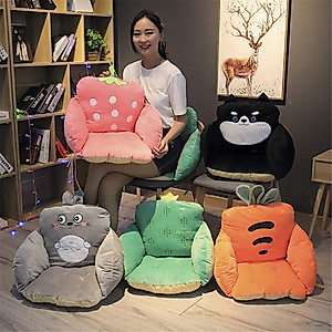WUYU Cushion Tummy Time & Seated Support on Office Plush Vegetable Sofa Animal Sitting Comfortable Fruit Chairs Lazy Butt (Strawberry)
