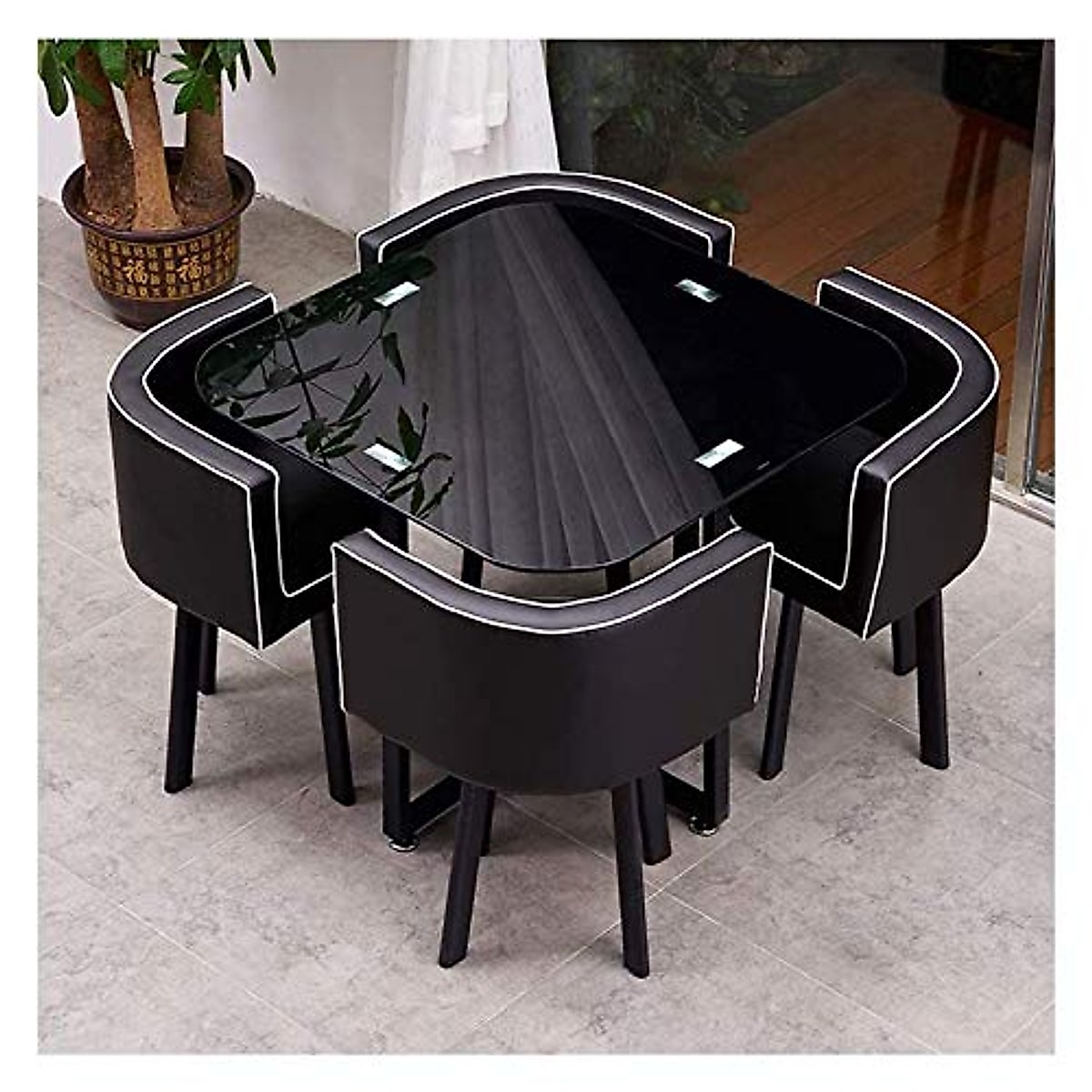 Office Reception Round Table- Office Table and Chair Set Reception Coffee Table, Reception Tables and Chairs Restaurant Tables and Chairs Set Simple Modern Leisure Table Marble Solid Wood Round Table