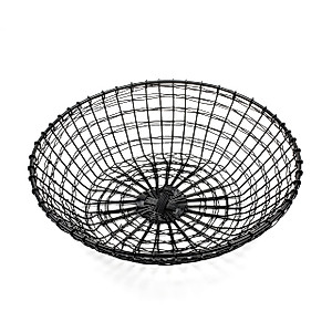 Wire Metal Black Fruit Bowl for Table Centerpiece, Modern Stylish Decorative Fruit Bowl for Kitchen Counter, Fruit Basket Perfect for Dining Table, Kitchen, Easter Decoration - 1 Pack - 13 Inch