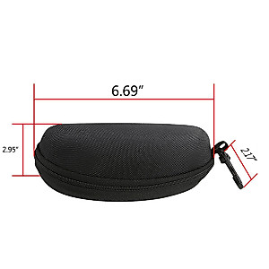 LERTREE Yuyeran Portable Waterproof Sunglasses Eyeglasses Case Zipper Hard Shell Box With Clip (1PC)