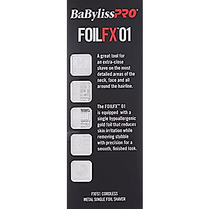 BaBylissPRO Barberology Foil Shaver FXFS1 SILVERFX Professional High-Torque Shaver