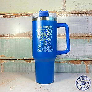 BBGreek Zeta Phi Beta Official Vendor - Stainless Steel Insulated Tumbler - 40 oz - Sorority Paraphernalia
