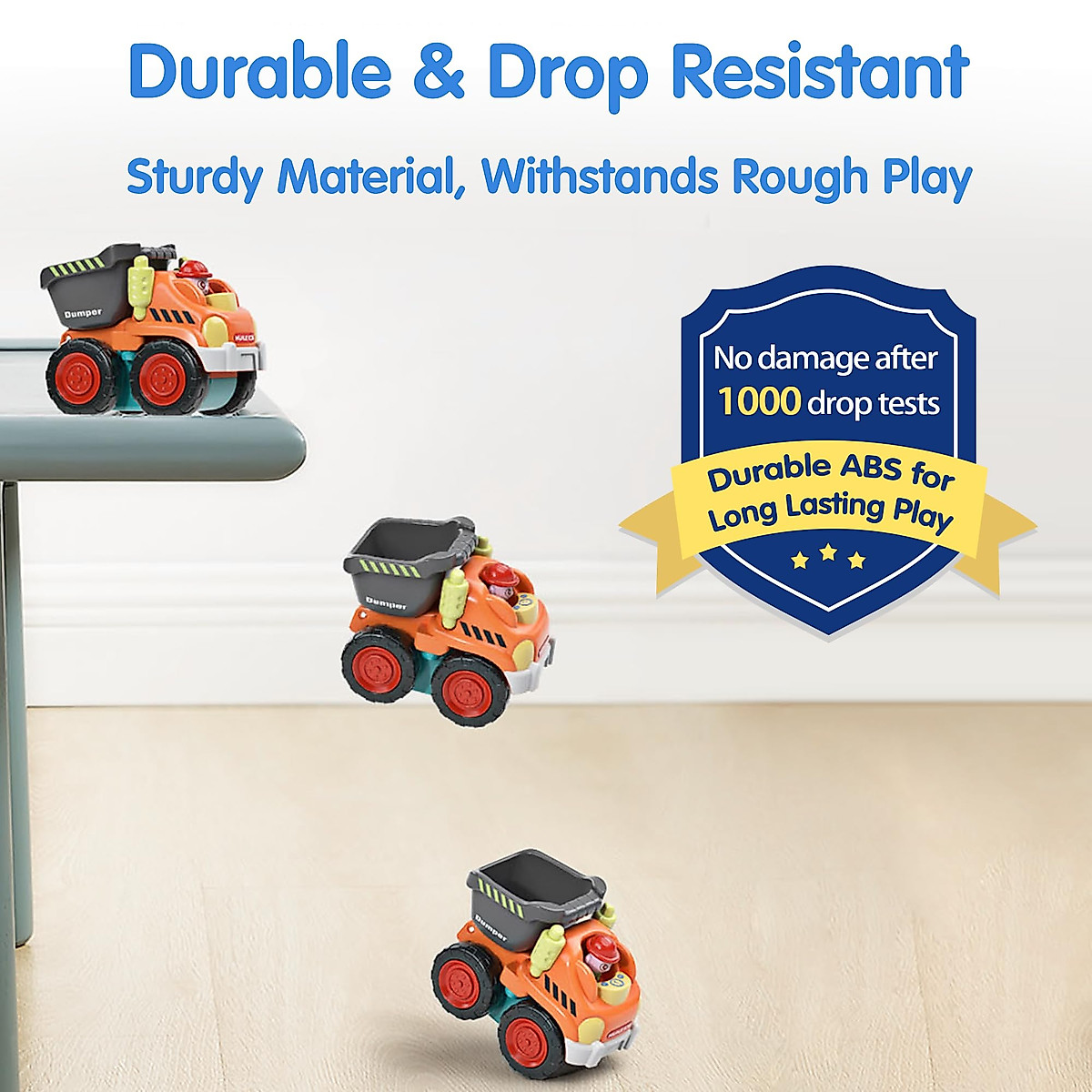 iPlay, iLearn Toddler Construction Toy Trucks, Baby Mini Push Go Cars W/Playmat, Kid Pocket Construction Vehicle, Little Excavator Dump Bulldozer, Birthday Gifts for 6 9 12 18 Month 1 2 3 Year Old Boy