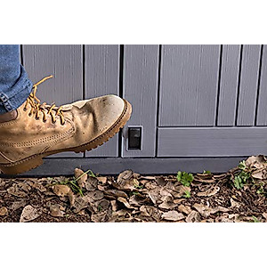 Keter 249317 Store it Out Nova Outdoor Garden Storage Shed, 32 x 71.5 x 113.5 cm, Light Grey with Dark Grey Lid