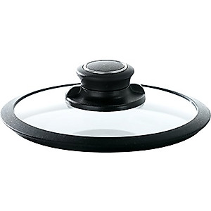 Black Cube Frieling Hybrid Stainless/Nonstick Cookware Tempered Glass Lid, 12 1/2-Inch Diameter, 12.5-Inch, Silver