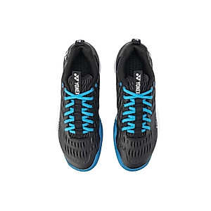 YONEX Men's Power Cushion Eclipsion 3 Tennis Shoes, Black/Blue (US Size 11.5)