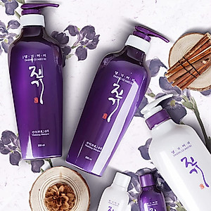 Daeng Gi Meo Ri- Jin Gi Vitalizing set[ Shampoo x2, Treatment x1], 100% Domestic Oriental Herb, Providing Moisture to Frizzy and Split Hair, Smooth and Shiny Hair