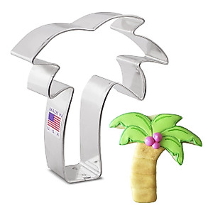 Palm Tree Cookie Cutter, 4.25" Made in USA by Ann Clark