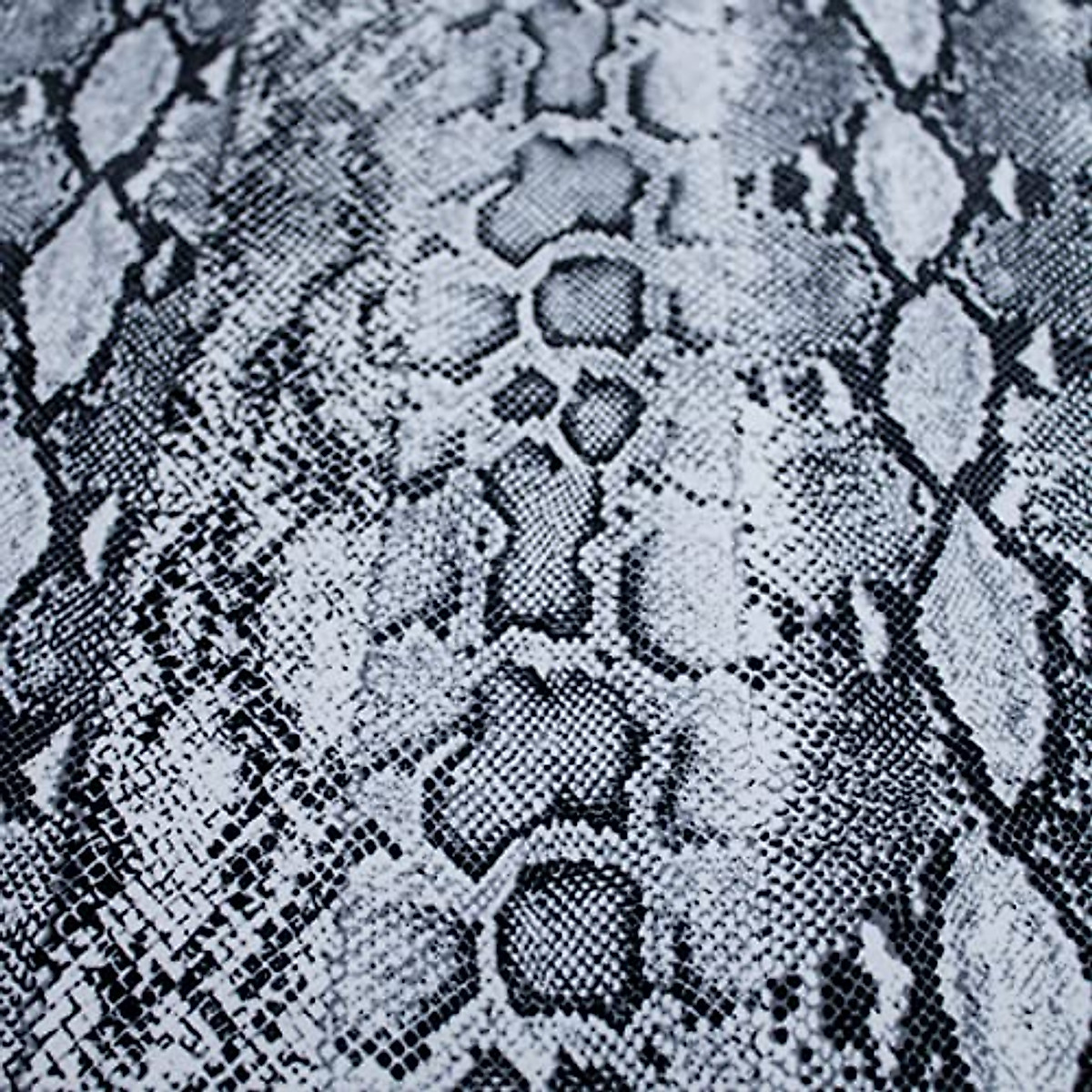 Texco Inc Scuba Crepe Knit Animal Skin/Snake Pattern/2-Way Stretch Prints Fabric/DIY Projects, Off White Grey 1 Yard