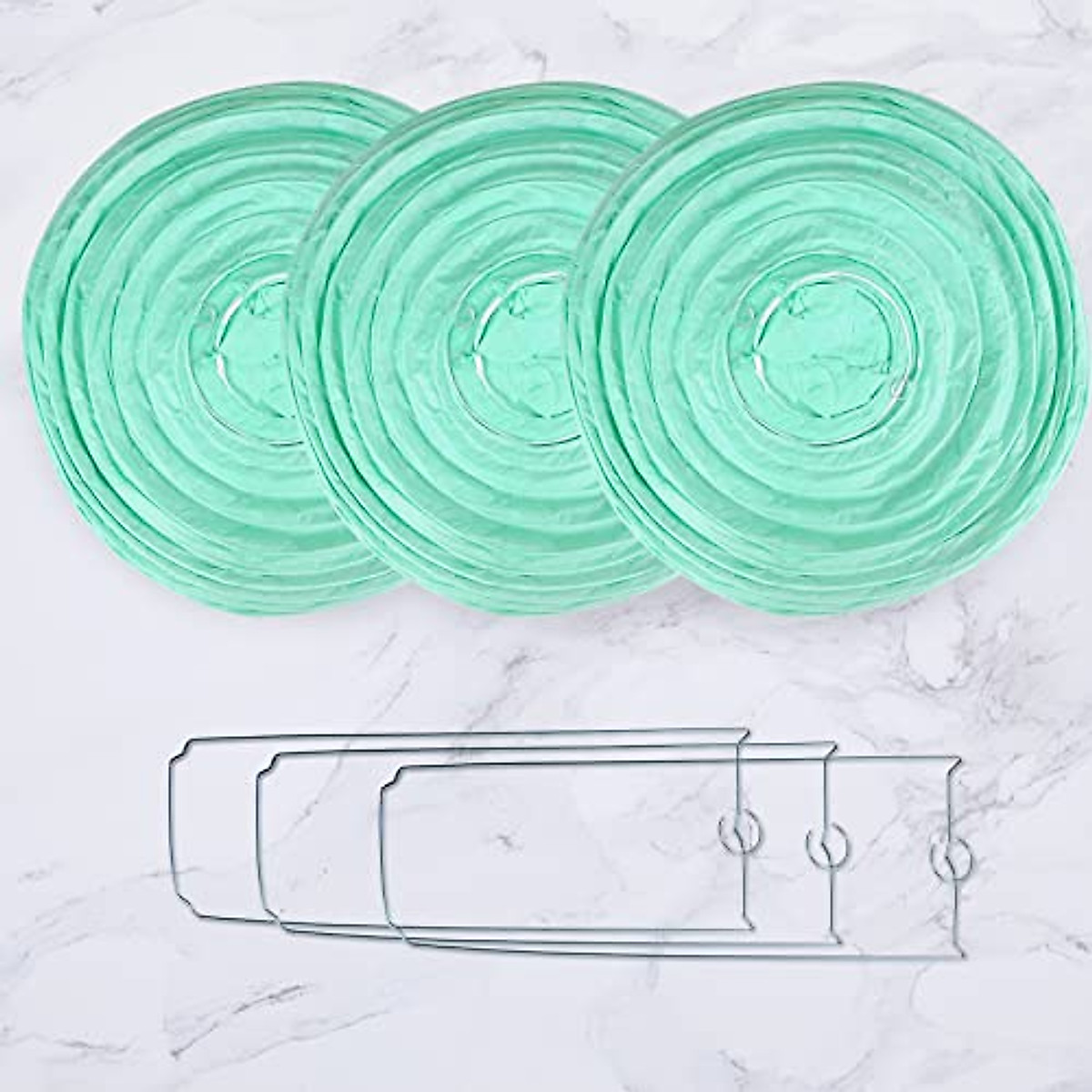 Jellyfish Paper Lantern Hanging Decoration, UNIIDECO Jelly Fish Mermaid Decor for Party, Under The Sea Mermaid Birthday Party Supplies, Ocean Theme Classroom Decorations (Green)