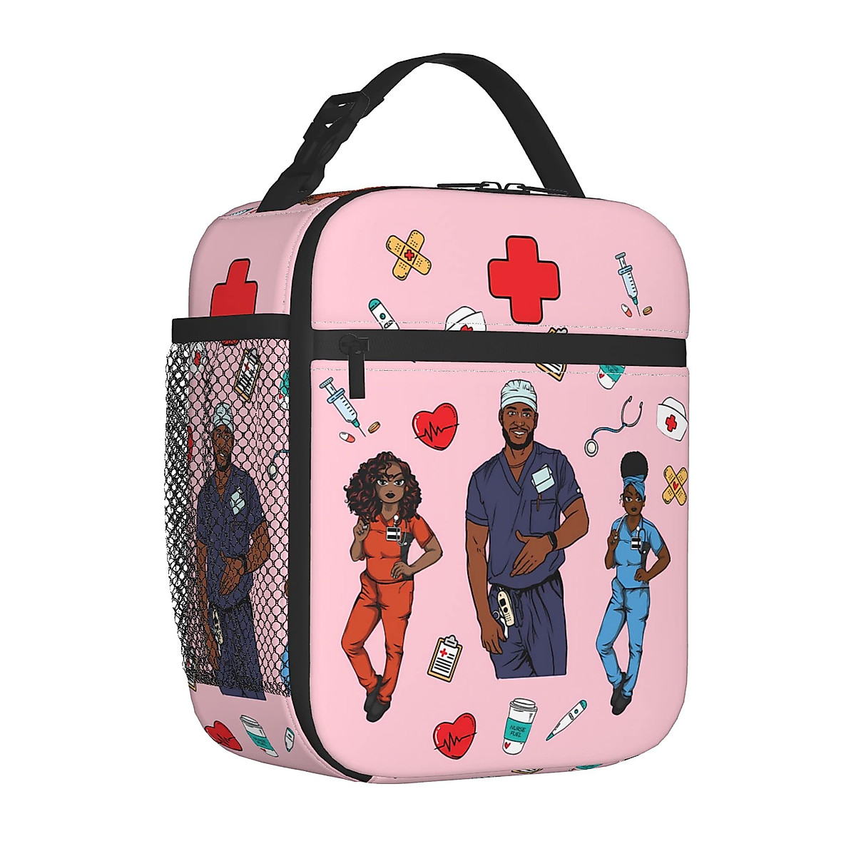 Nurse Lunch Bag Insulated Pink Nurse Lunch Box For Women Men Aldult Reusable Tote for Work Office Camping Gift