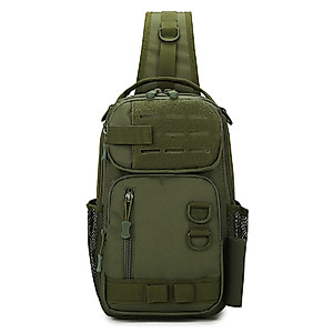 CamGo Small Tactical Chest Sling Bag One Strap Crossbody Daypack Shoulder Backpack for Sport Daily