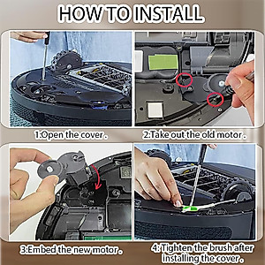 Ytaland Side Brush Motor Module for iRobot Roomba 500/600/700/800/900 i3 i7 e5 e6 e7 530 560 570 620 650 694 780 900 860 870 880 890 960 980 Series, Vacuum Cleaner Replacement Parts