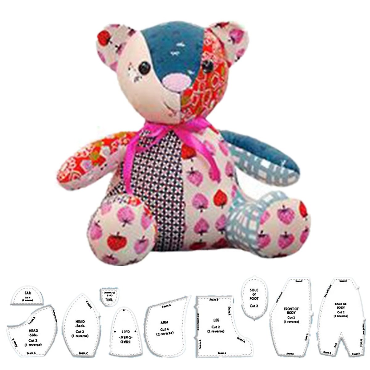 Memory Bear Template Ruler Set,10 PCS Memory Bear Template Ruler Set Acrylic Quilting Template Cutting Set for Sewing Bear Pattern Template Home Sewing Art Craft（10inch-Without an Instruction Manual）
