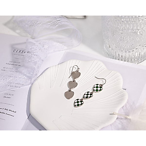 St Patricks day Decorations Green Interlocking Heart Earrings for Women, Good Luck Irish Party Jewelry