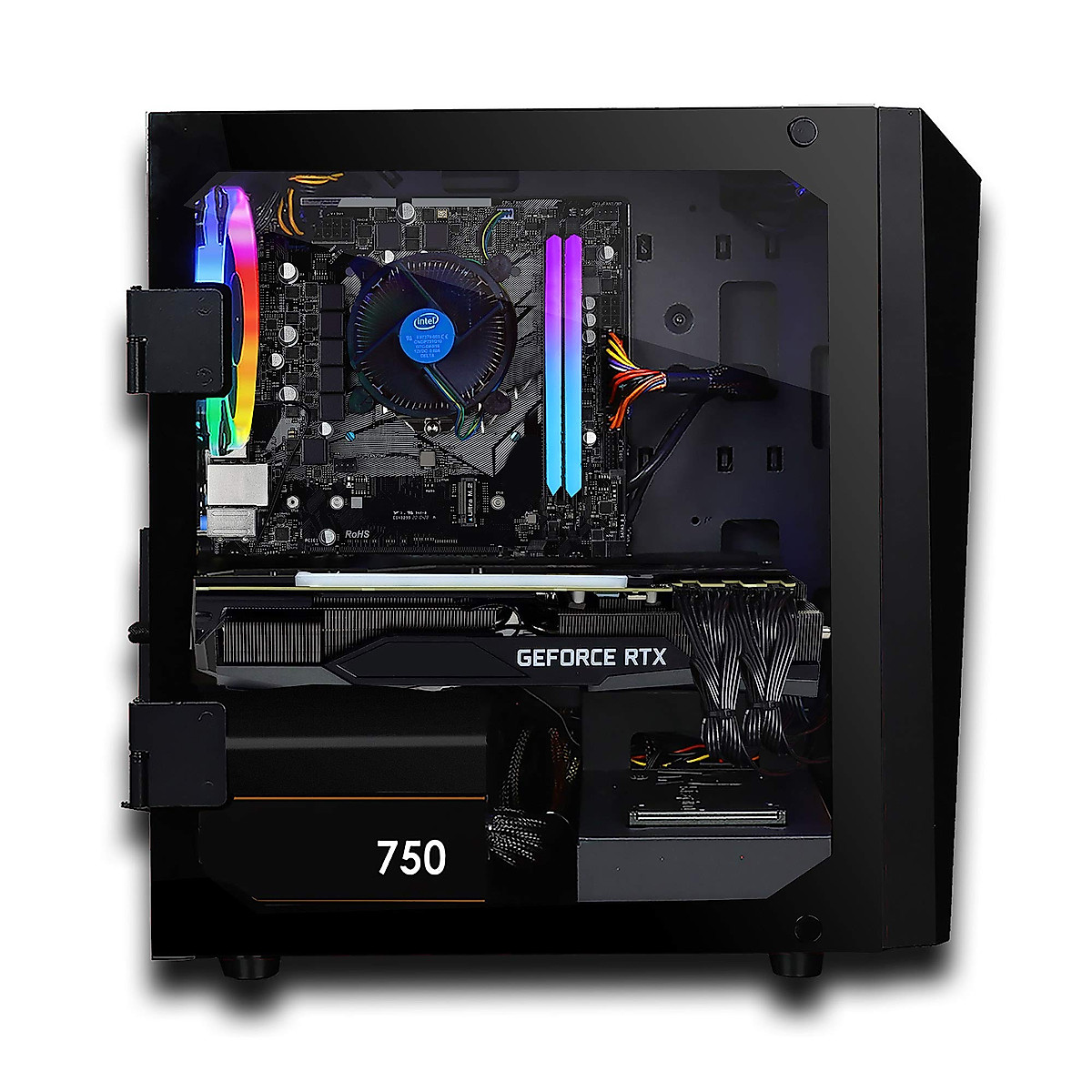 CLX Set VR-Ready Gaming Desktop - Intel Core i7 10700 2.9GHz 8-Core Processor, 16GB DDR4 Memory, GeForce RTX 3060 Ti 8GB GDDR6 Graphics, 240GB SSD, 2TB HDD, WiFi, Windows 11 Home 64-bit, Black