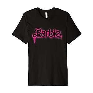 Barbie - Barbie Spray Paint Stencil Logo Premium T-Shirt