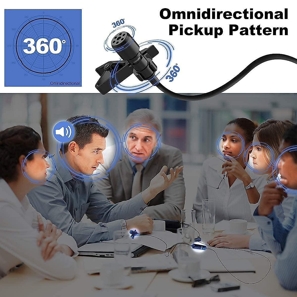 SYNCO G2(A2) Wireless Lavalier Microphone and an Extra 6M Cord lavalier Microphone